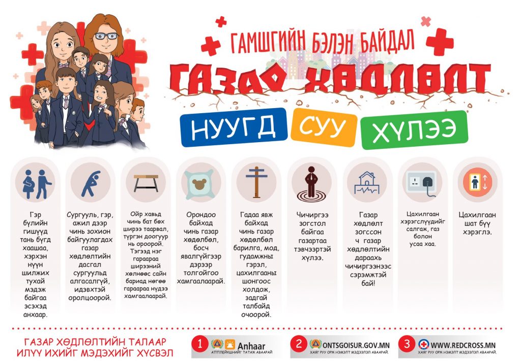 Өнөөдөр “Газар хөдлөлтийн аюулаас урьдчилан сэргийлэх таниулах өдөр” тохиож байна Өглөө мн